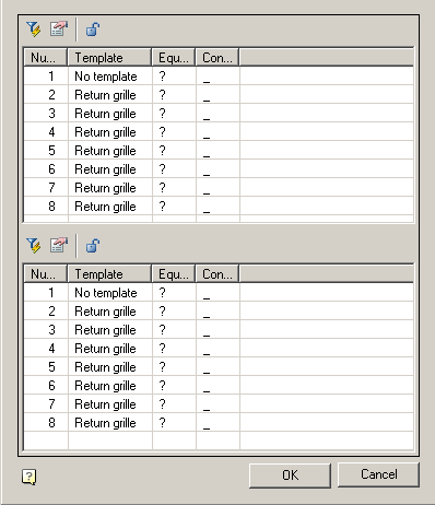 Table of connections